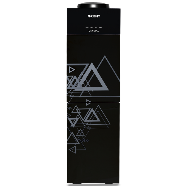 Crystal 3 Taps Triangle Black Glass door Water Dispenser - Orient Electronics