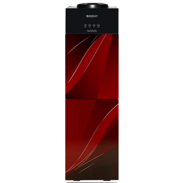 Marvel 3 Taps Red Glass Door Water Dispenser - Orient Electronics