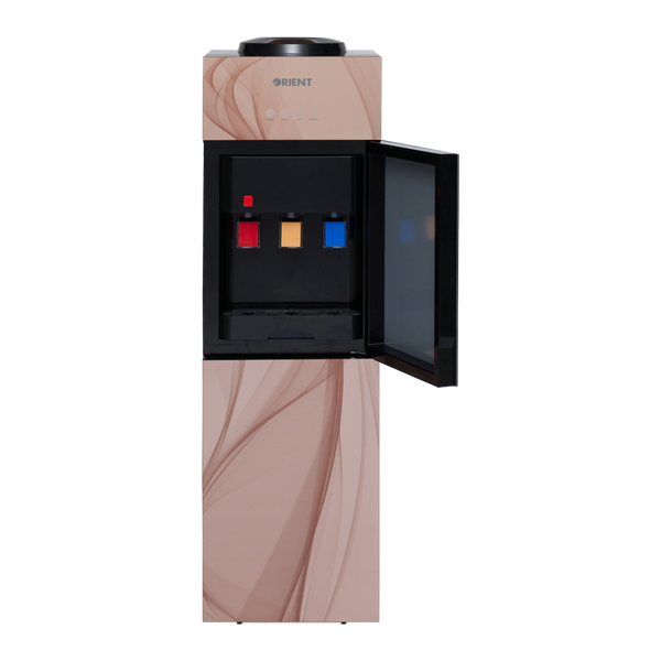 Crystal 3 Taps Golden Glass Door Water Dispenser - Orient Electronics